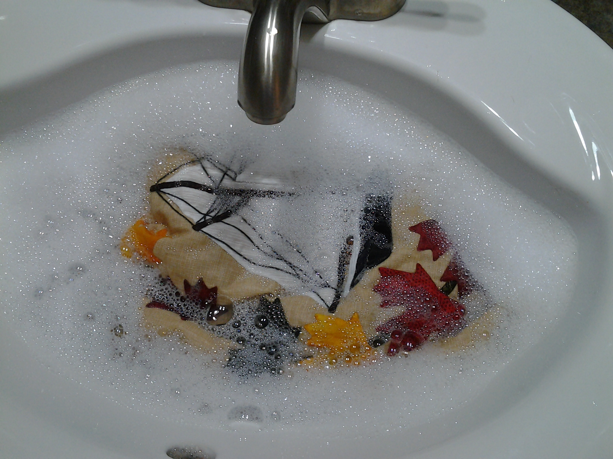 Washing my finished block | Simple Bird Applique